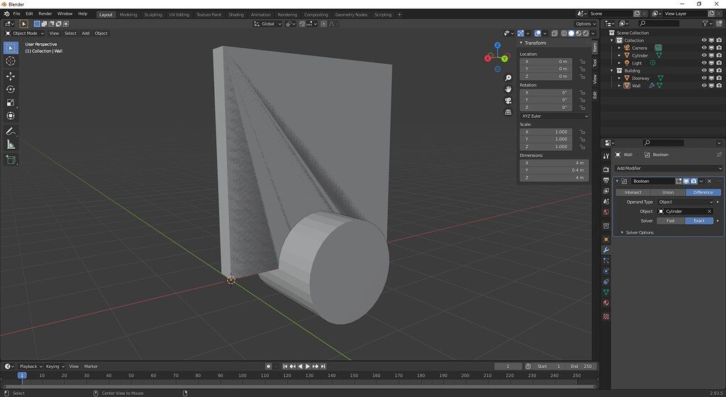 Issue with Boolean Modifier - Ask - GameDev.tv