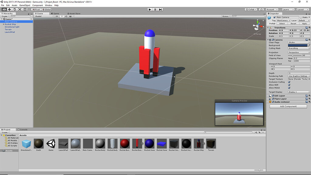 Rocket complete with pivot in place - Talk - GameDev.tv