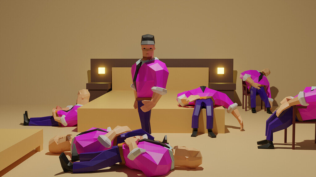 Another low poly men ,but this time inspired by a film - Show - GameDev.tv