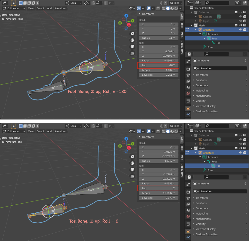 Bone Roll on Foot Rig - Ask - GameDev.tv