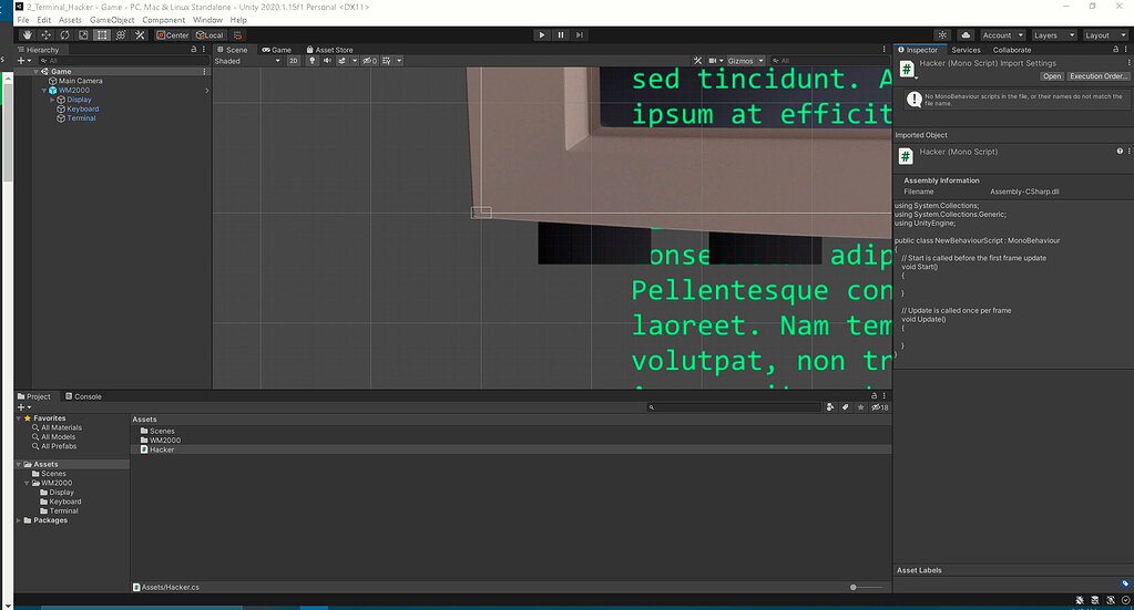Unity problems - Ask - GameDev.tv