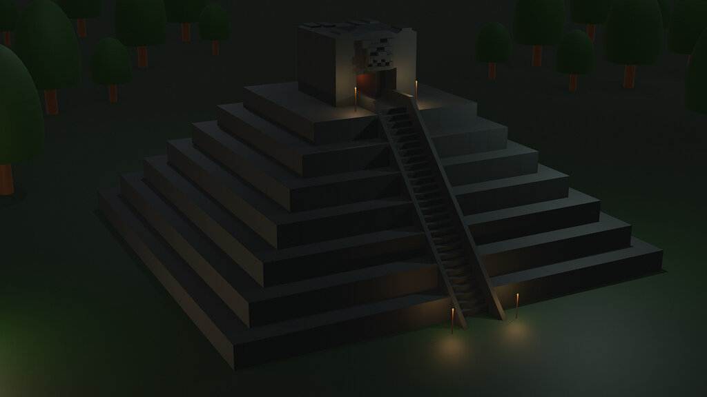 Mayan Pyramid at Night - Show - GameDev.tv