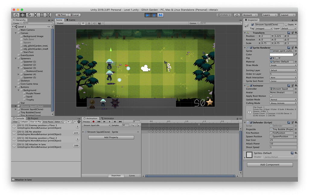 Using Mathf.Floor() to ensure equal Y axis - Show - GameDev.tv