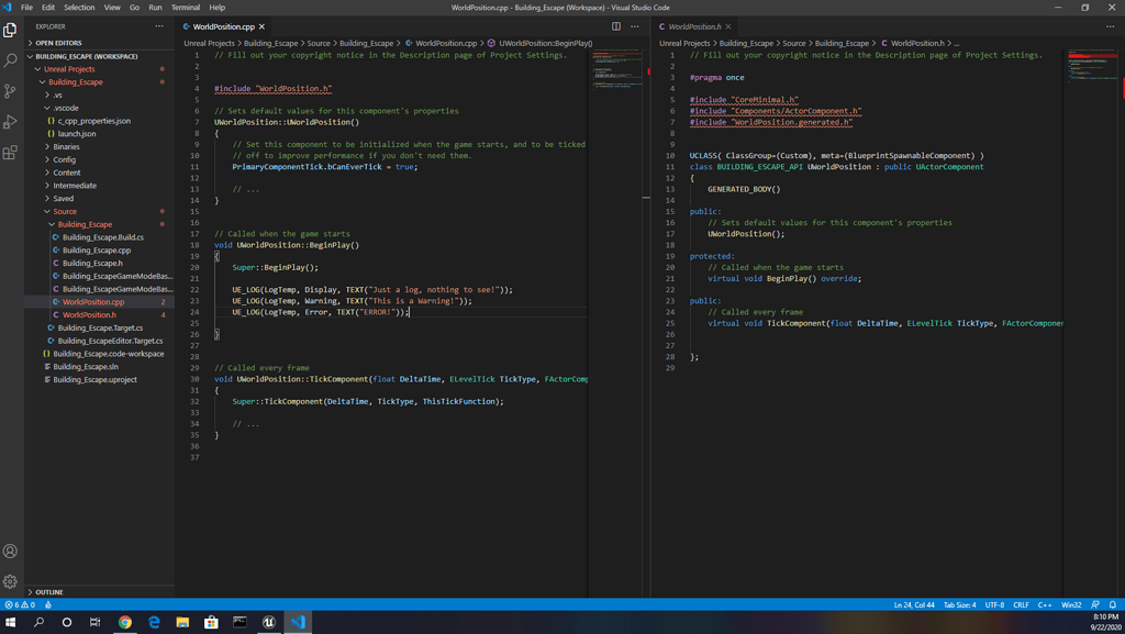 Building Escape: includePath Error [SOLVED] : It was the source code editor! - Ask - GameDev.tv