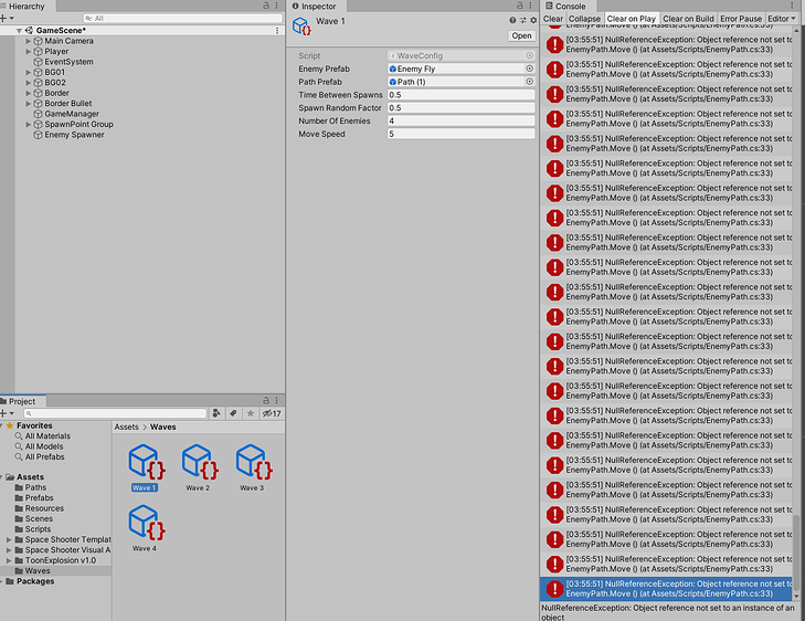 NullReferenceException: Object reference not set to an instance of an object - Ask - GameDev.tv