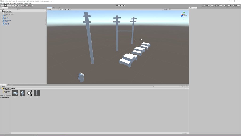 My very basic street scene prefab - Show - GameDev.tv