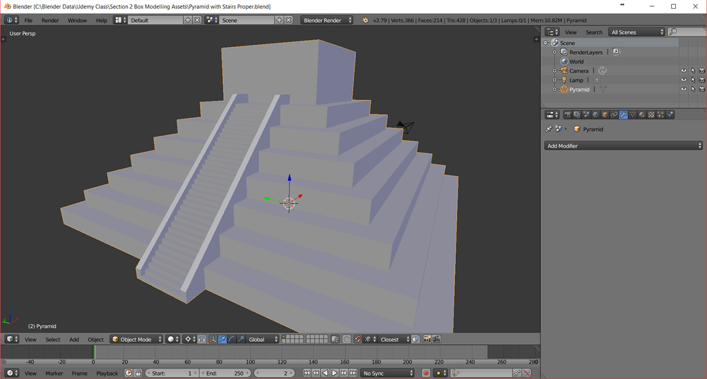 Pyramid with Stairs using Array Modifier - Talk - GameDev.tv