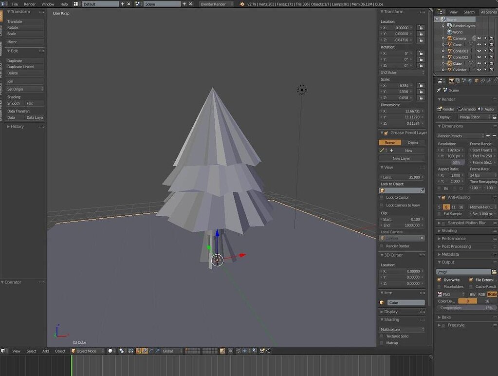 The wedge became a low poly tree - Talk - GameDev.tv