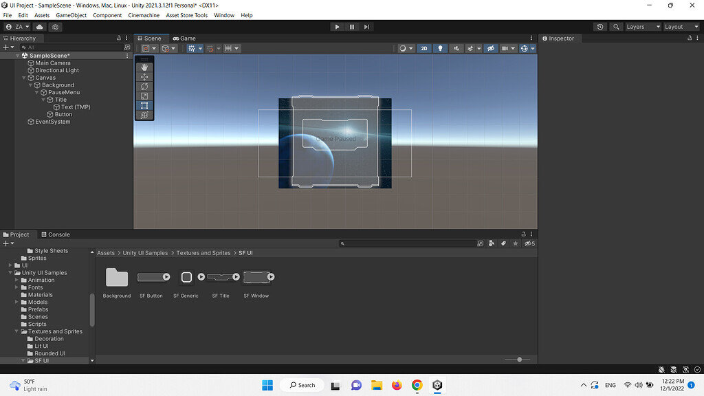 When I use Aspect Ratio Fitter, the image shrinks and isn't like in the video - Ask - GameDev.tv