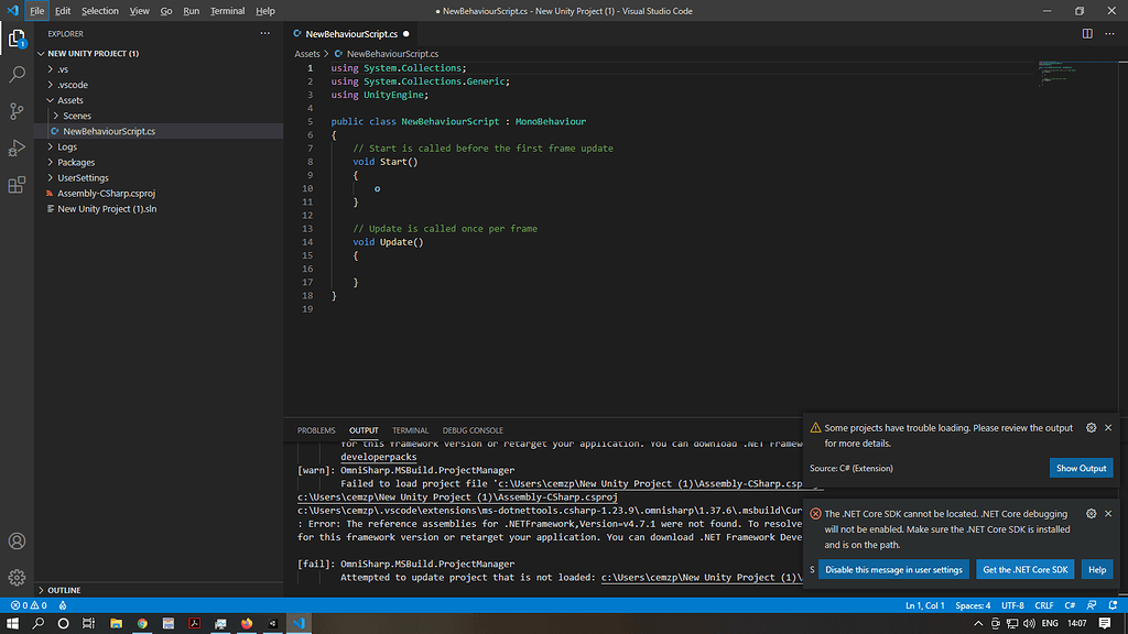 Visual Studio Problem - Ask - GameDev.tv