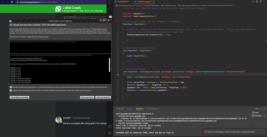 Ue4 Crushes When I Hit Compile Ask Gamedevtv 