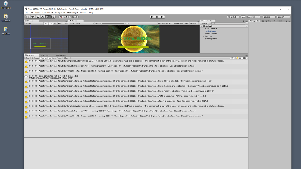 Syntax Errors and WebGL Build has no Sound? - Ask - GameDev.tv