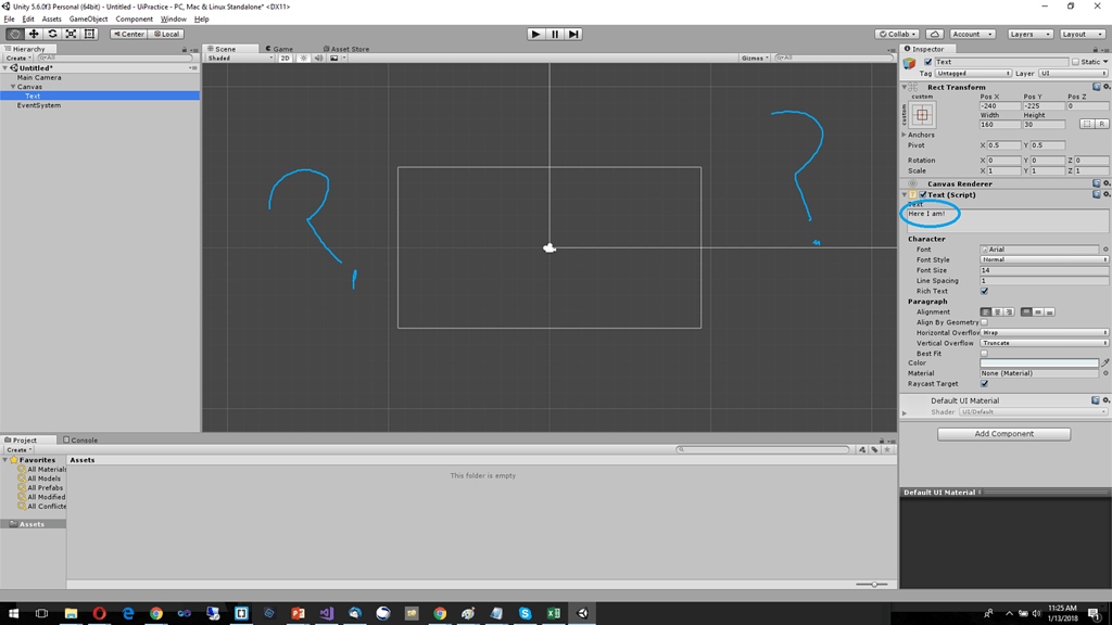 Text Element Not Showing - Ask - GameDev.tv