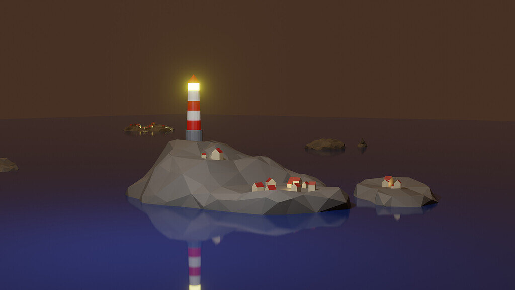 Completed Section 1 Lighthouse scene - Show - GameDev.tv
