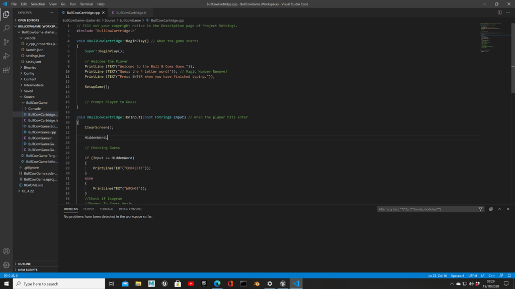 VSCode issue with variable colours and period functions - Ask - GameDev.tv