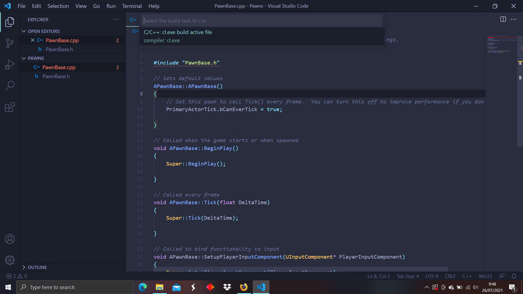 No build task to run on vscode - Ask - GameDev.tv