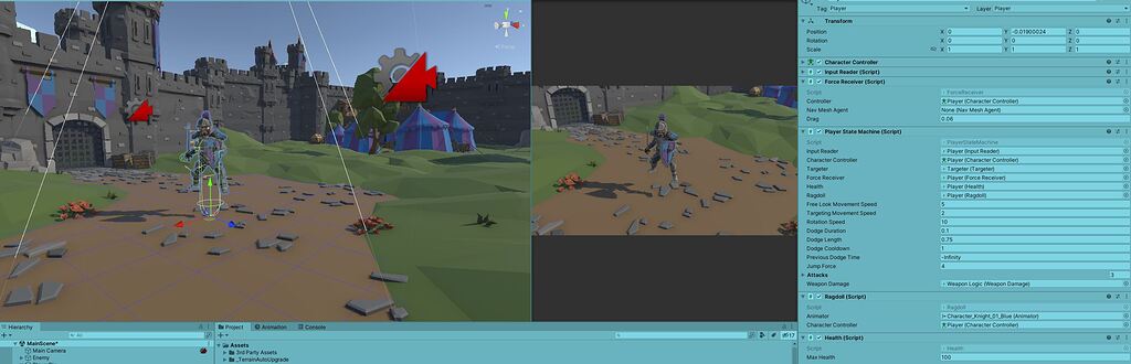 Player Character climbing up the CharacterController - Ask - GameDev.tv