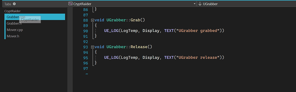Lecture 90 UE5 C++: UGrabber::Release not shown in blueprint event ...