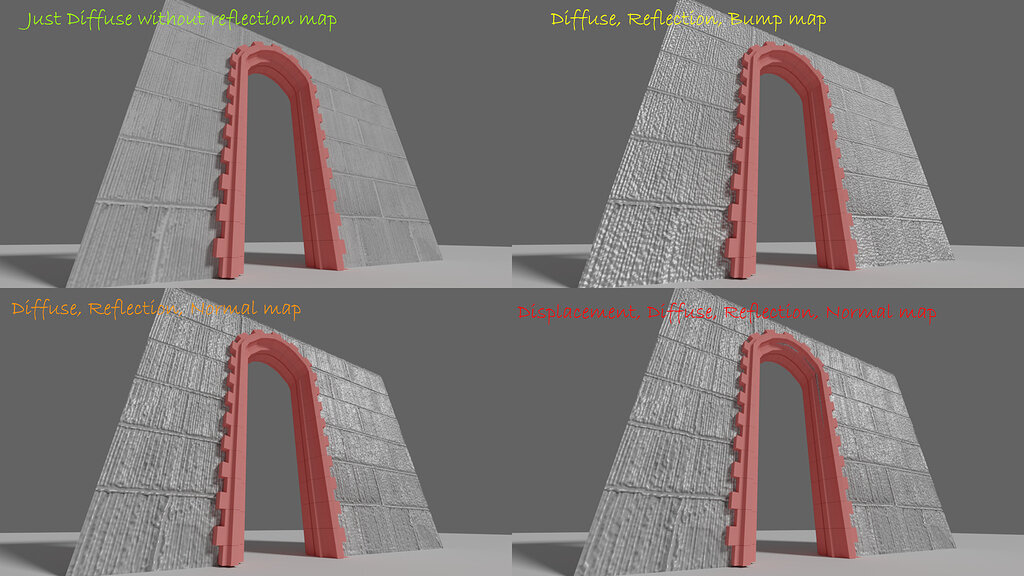 Maps - diffuse, bump, normal, reflection and displacement - Show ...