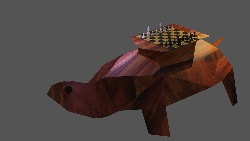 Chess set on tortoise back - Show - GameDev.tv
