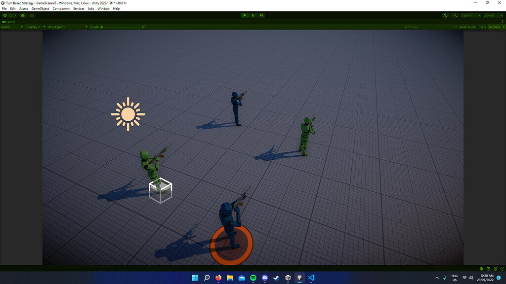 Gizmo dashes aren't showing - Ask - GameDev.tv