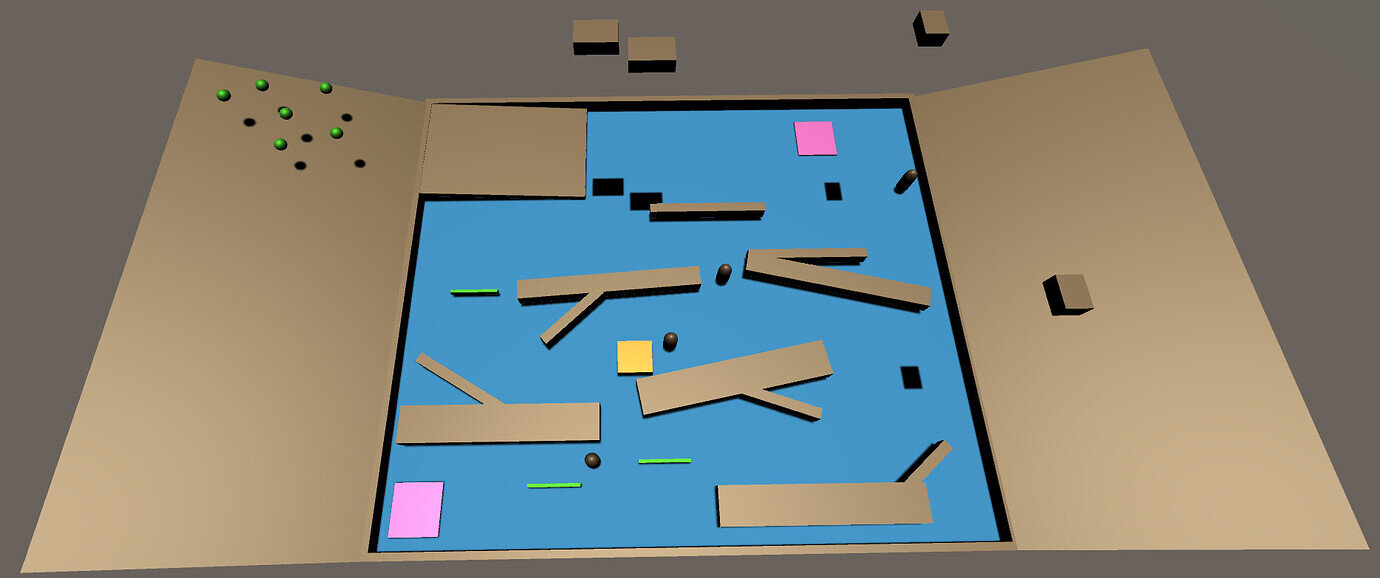 Obstacle Course - A lot of Walls, Spinners and Capsules - Show - GameDev.tv