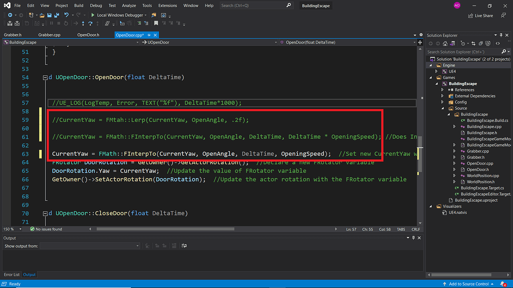 Multiplying DeltaTime*InterpSpeed in FInterptoConstant - FInterpTo functions? - Ask - GameDev.tv