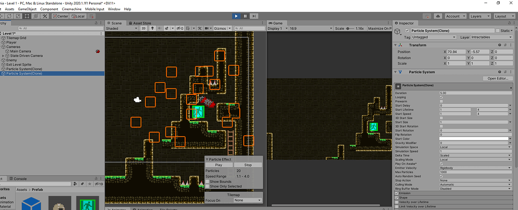 Particle effect not showing up - Ask - GameDev.tv