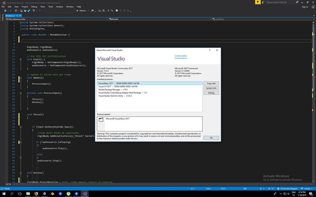 VisualStudio 2017 will break if I use square brackets - Ask - GameDev.tv