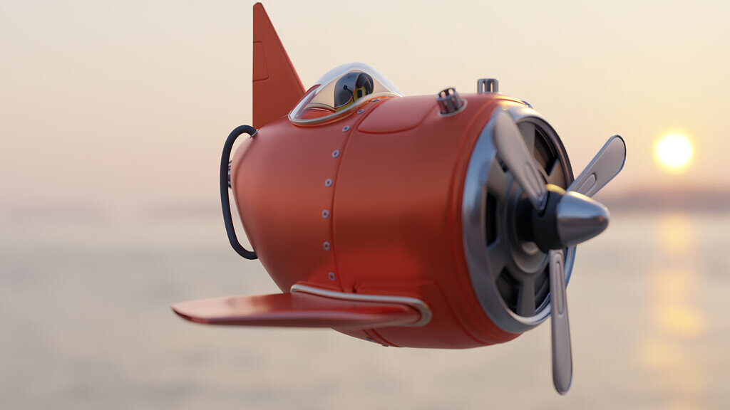 Aircraft Made In Blender - Show - GameDev.tv