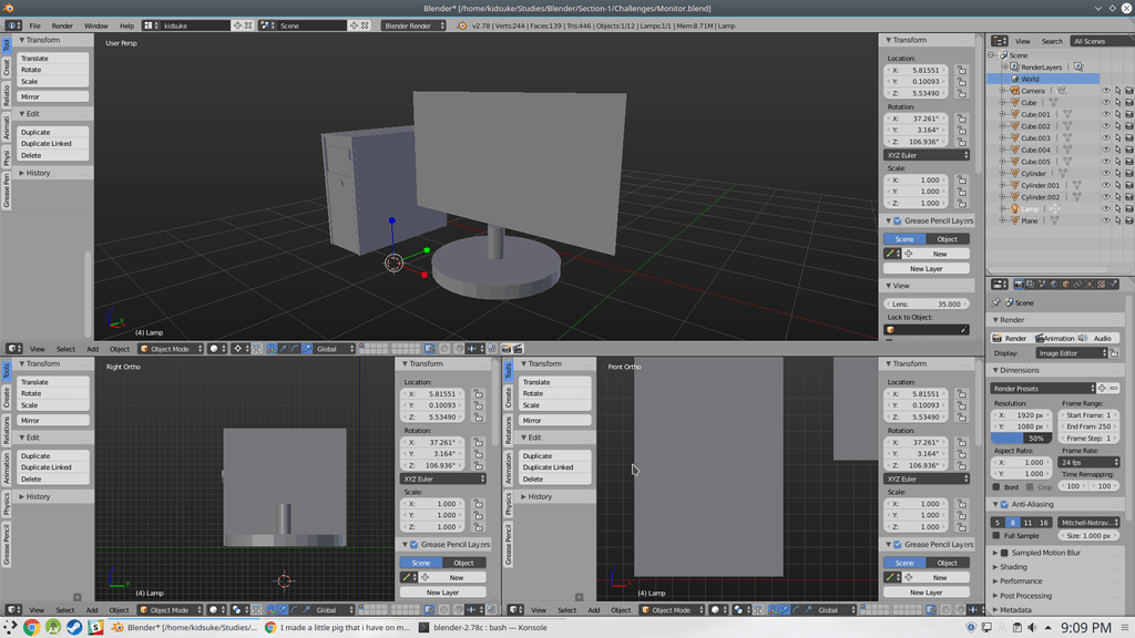 Monitor and PC with basic shapes - Talk - GameDev.tv