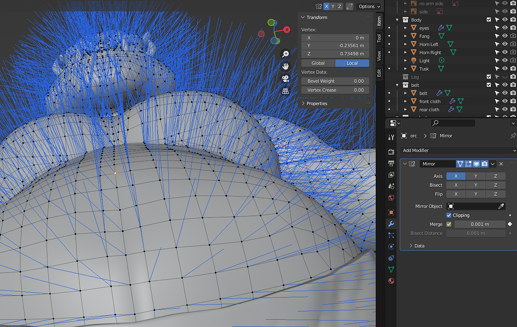 Low Poly mesh has seam down the middle - Ask - GameDev.tv