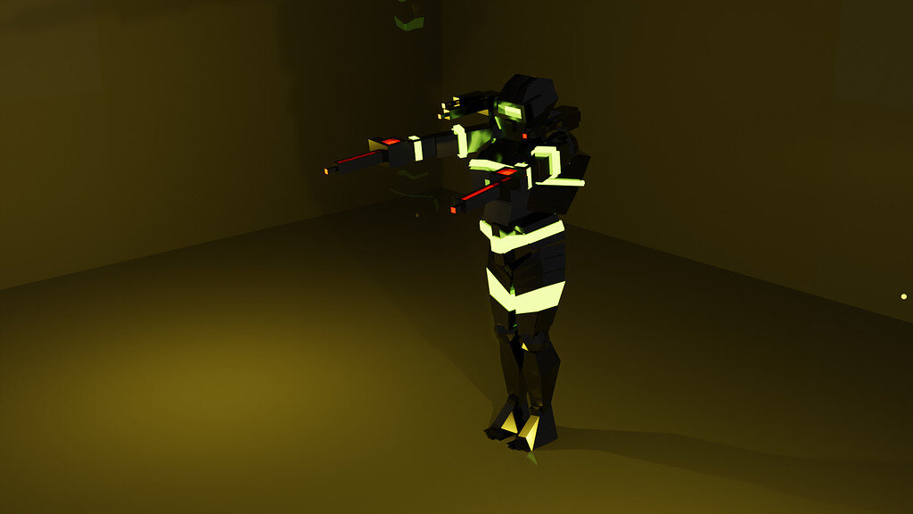 Cyborg with shoulder guns - Show - GameDev.tv