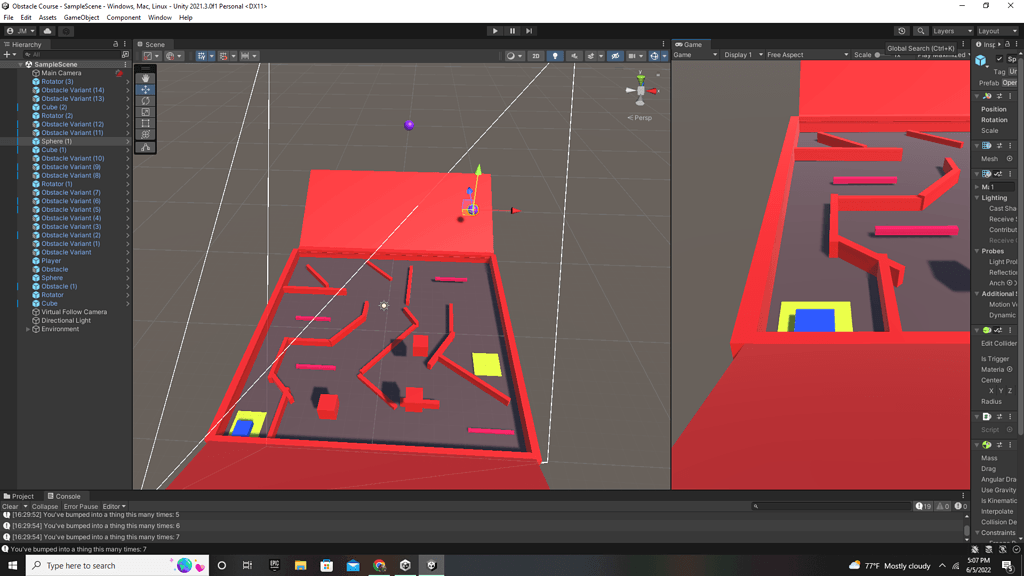 My Obstacle Course - Show - GameDev.tv