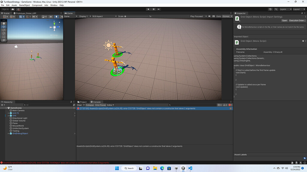 Sorry I need help again. Getting an error and cant see what i did wrong - Ask - GameDev.tv
