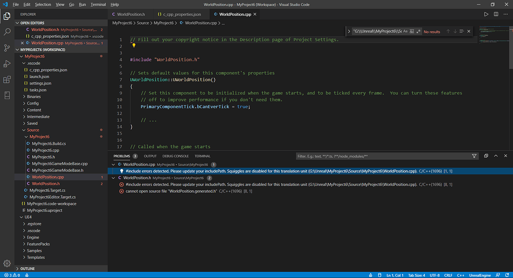 Help! Error after create c++ classes - Ask - GameDev.tv