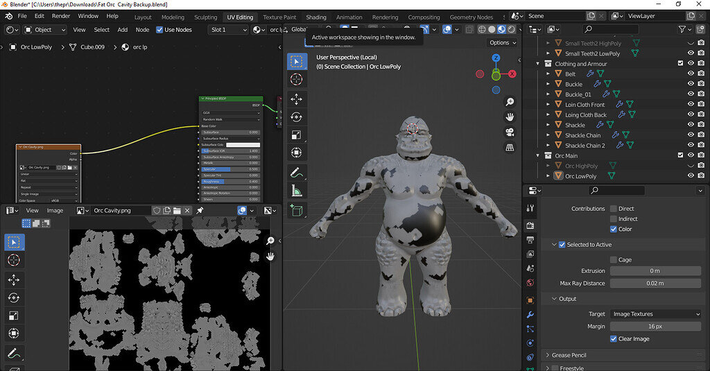 I'm having problems with the cavity texture - Ask - GameDev.tv