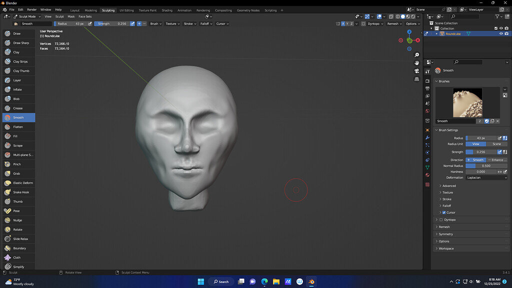 How to smooth sculpt surface? - Ask - GameDev.tv