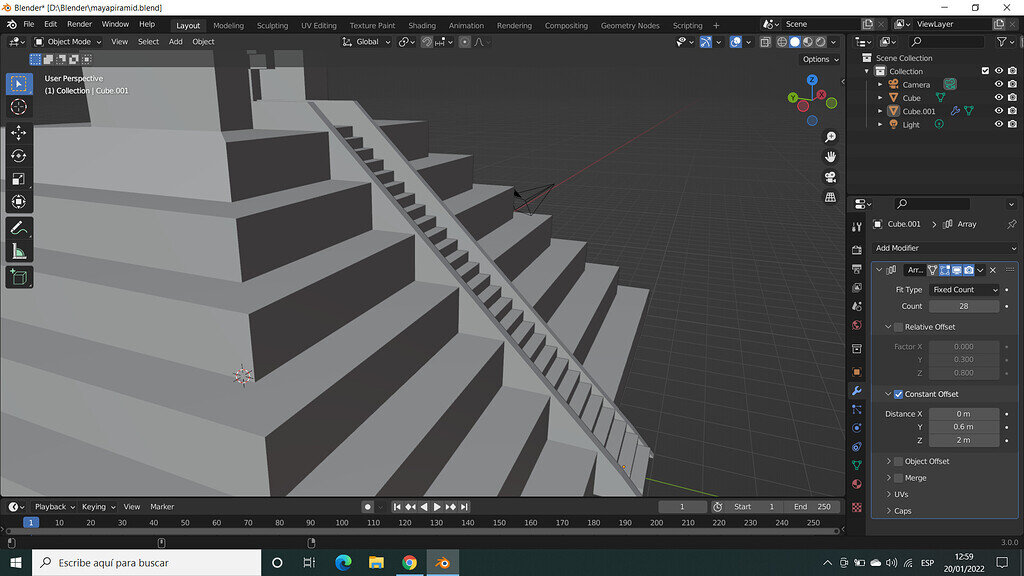Array stairs in pyramid (with a problem) - Show - GameDev.tv