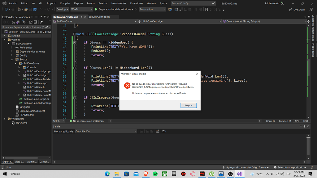 The code does not modify the Unreal - Ask - GameDev.tv