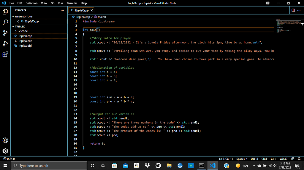 TripleX code so far - Talk - GameDev.tv