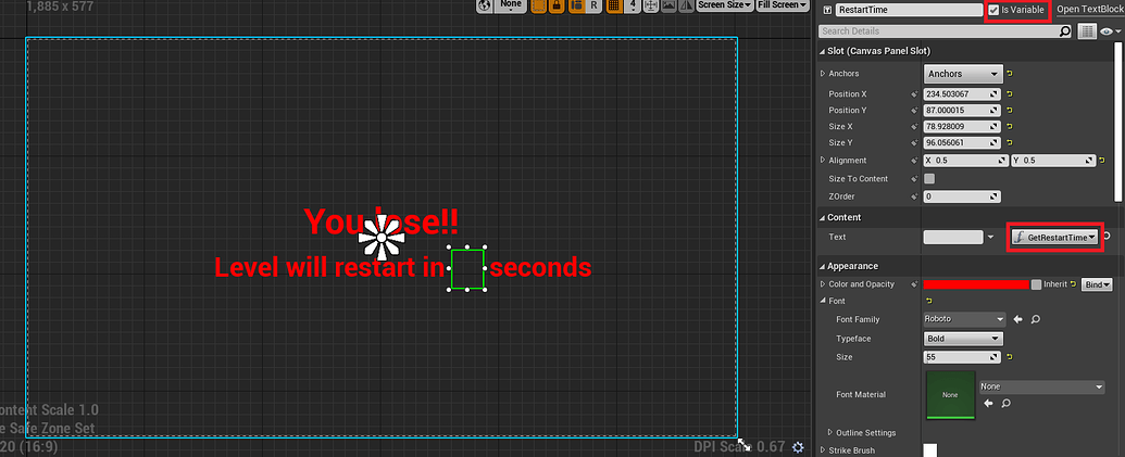 Making the Lose Screen parametrized - Show - GameDev.tv