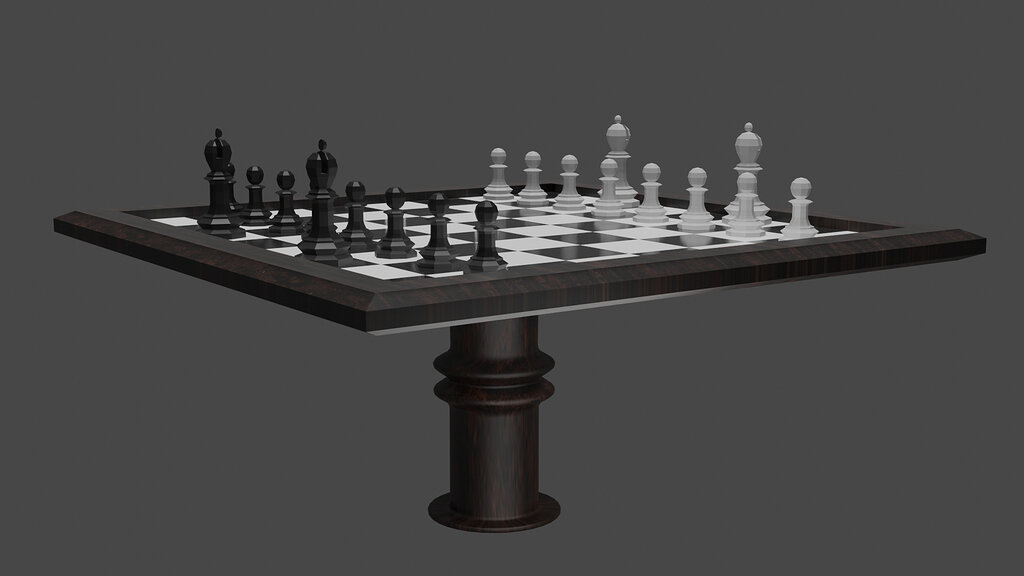 Chess Board with Table - Wood Texture - Show - GameDev.tv