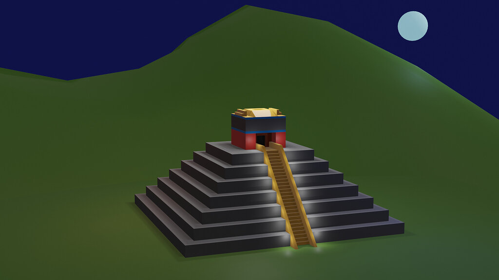 Another Mayan Pyramid with lightning, moon and terrain around - Talk ...