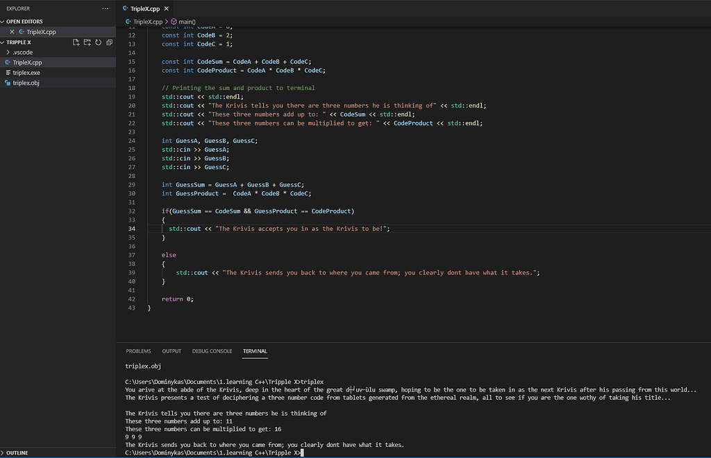 My Triplex win and lose scenarios - Show - GameDev.tv