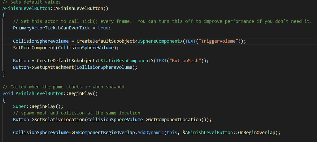 Child static mesh doesn't follow it's parent collision sphere - Ask - GameDev.tv