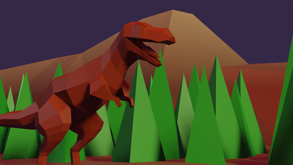 My low poly dinosaur - Show - GameDev.tv