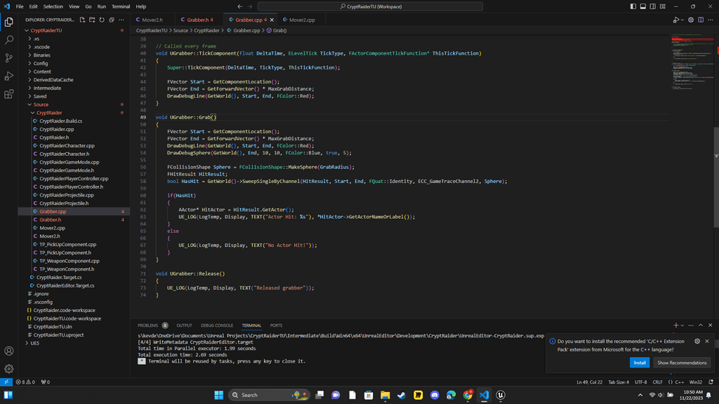Trouble with Debug line and Sphere - Ask - GameDev.tv