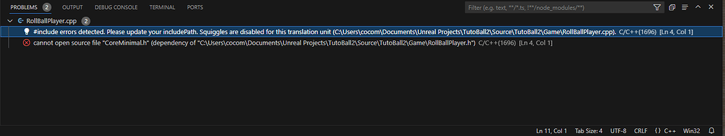 UE5: fatal error: CoreMinimal.h: No such file or directory - Ask ...