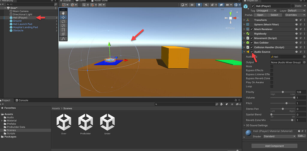 Audio Source Sphere - Ask - GameDev.tv